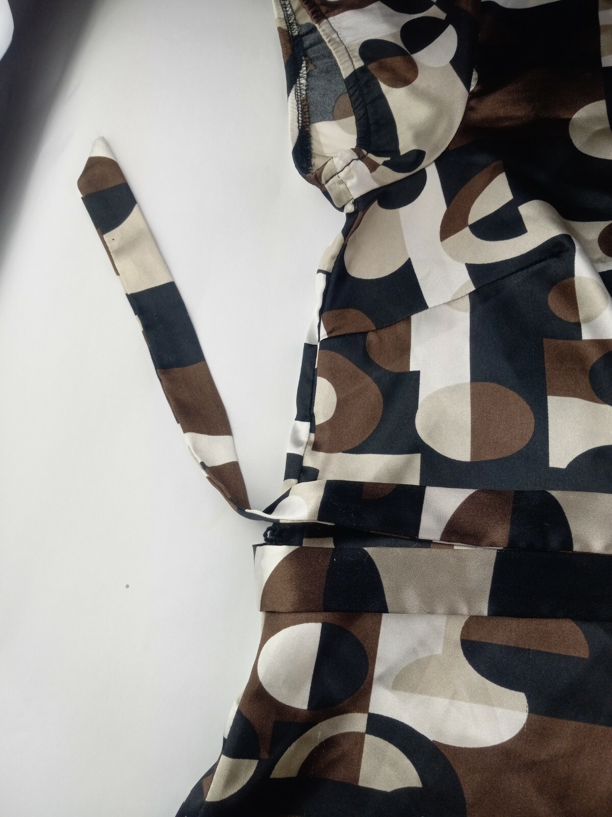 Cato Women's Large Blouse Rn#37080 Geometric Pattern With Matching Belt ...