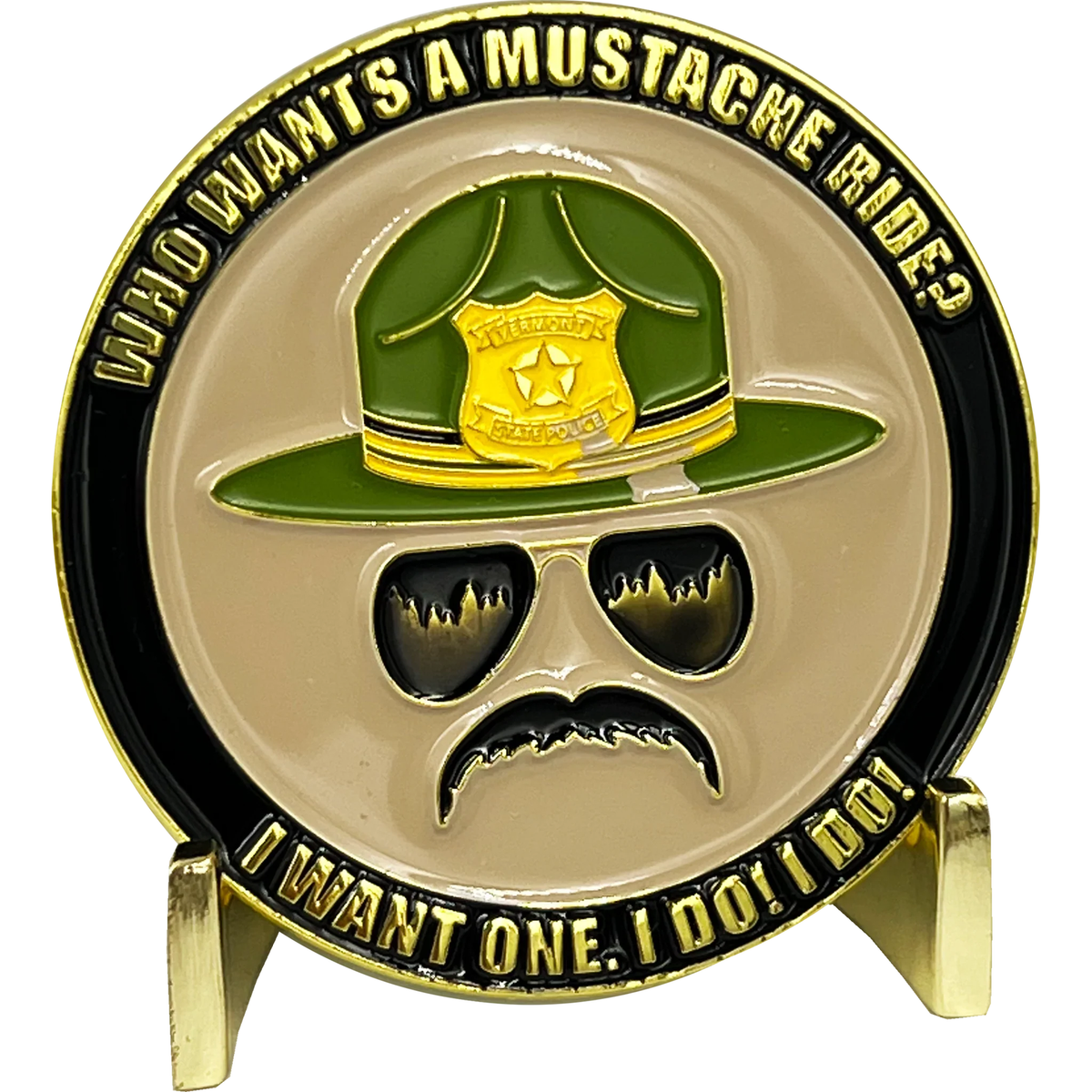 Mustache Ride Cartoon Pin Page