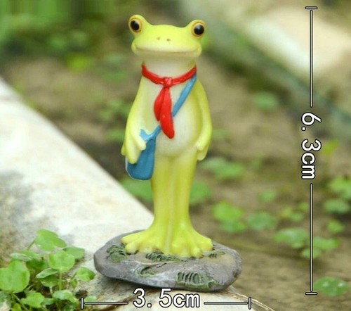 Standing Frog Statue Garden Sculpture Tabletop Figurine Home Decor ...