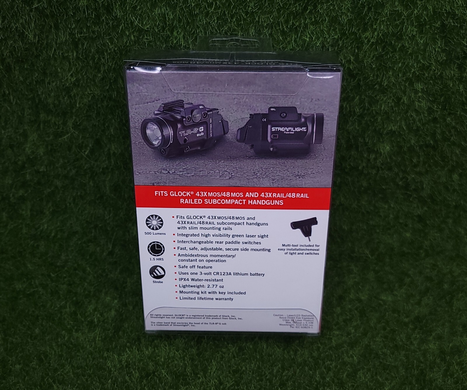 Streamlight TLR-8 G Sub 500 Lumen Tactical Light Green Laser Glock 43X ...