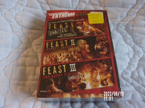 FEAST I II III 1 2 3-PACK TRILOGY DVD NEW HORROR SLOPPY SECONDS THE ...