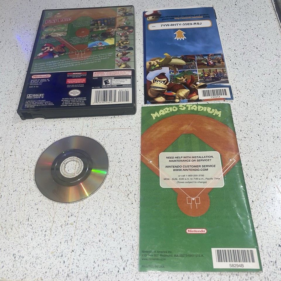 Mario Superstar Baseball (Nintendo GameCube, 2005) Case, Game, Manual ...