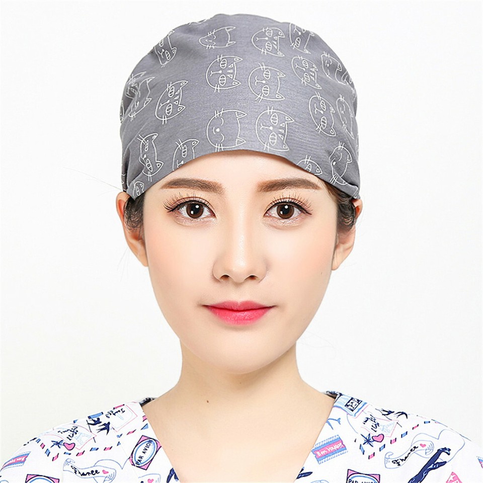 Medical Cap Doctor Surgical Hat Work Scrub Clean Nurse Head Cover ...