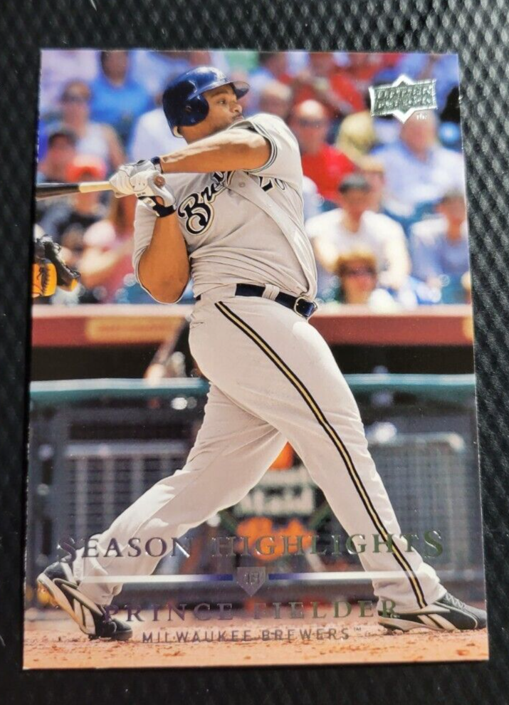 2008 Upper Deck Series 2 PRINCE FIELDER Milwaukee Brewers SEASON ...