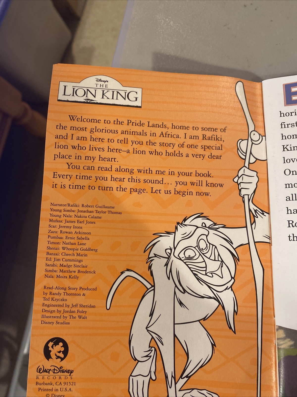 Disney The Lion King Read Along CD Book & Cassette 1994 2001 Simba ...
