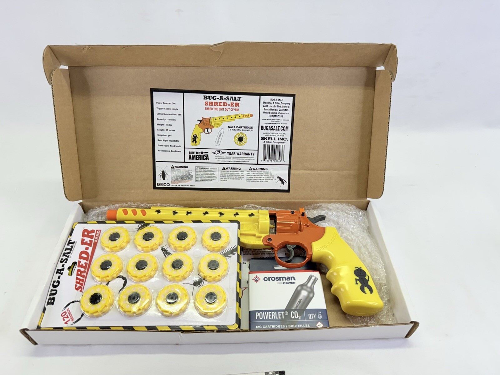 BRAND NEW. Bug-A-Salt SHRED-ER Revolver Kit Extra Rounds ! | eBay