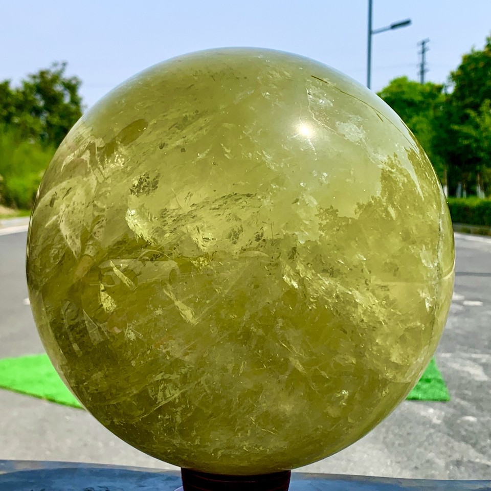 25.89LB Natural Yellow crystal ball Quartz Citrine sphere Mineral ...