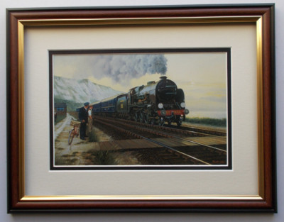 RAILWAY PRINT BY MALCOLM ROOT - THE DAWN OF THE NIGHT FERRY | eBay UK