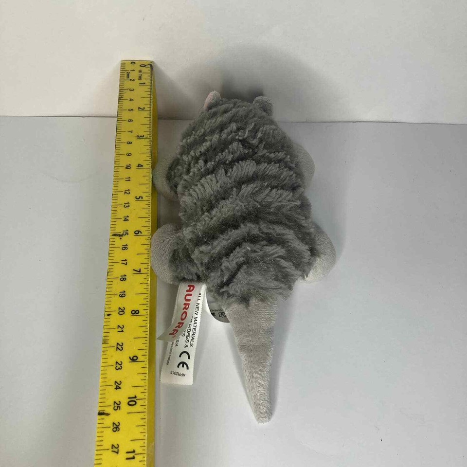 Aurora Armadillo Plush Small 10” Stuffed Animal Gray 2015 Soft Fuzzy ...