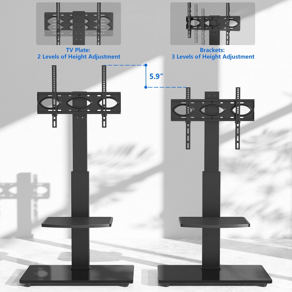 Swivel Floor TV Stand Mount for 32-65 inch LCD LED Flat/Curved Screen ...