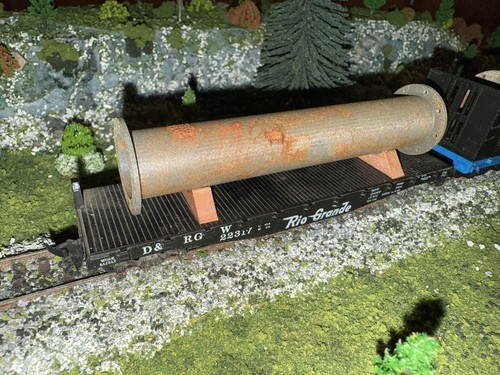 2pk-1:87 Ho Scale Rusty Flange Pipe Load (4.5in) (Real Rust) | eBay