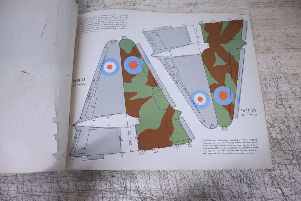 NICE VINTAGE RARE 1940s RIGBY'S "EASY TO BUILD MODELS OF WARPLANES OF ...