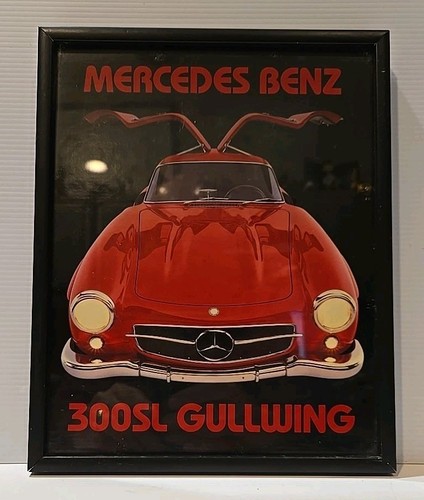 Vintage RED MERCEDES BENZ 300SL GULLWING Framed Poster 8x10" | eBay