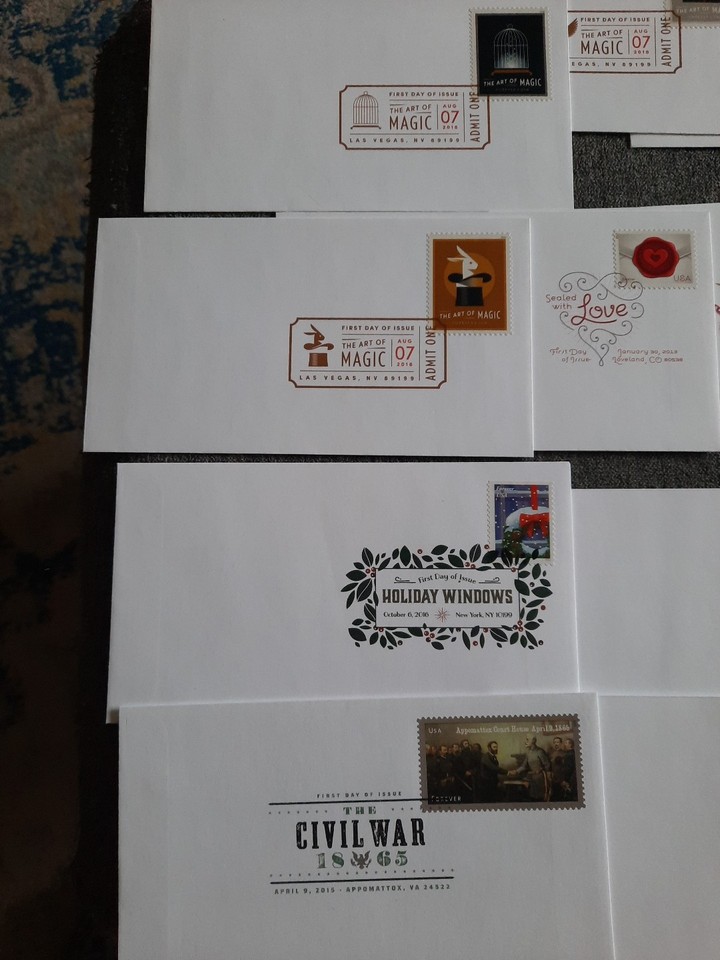 Lot of 15 FDC FIRST DAY COVER FOREVER POSTAGE STAMP ENVELOPES | eBay