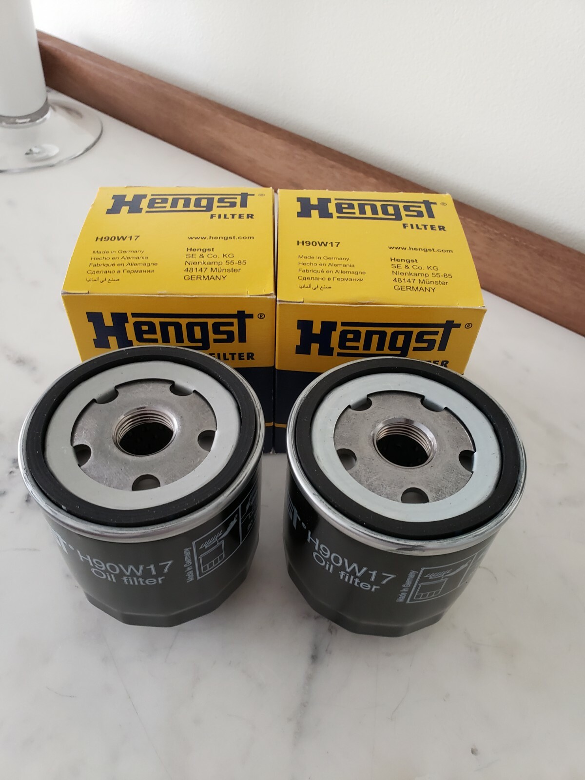 HENGST FOR VW VAG Audi Oil Filter 2 Set 030115561AN HENGST H90W117 ...