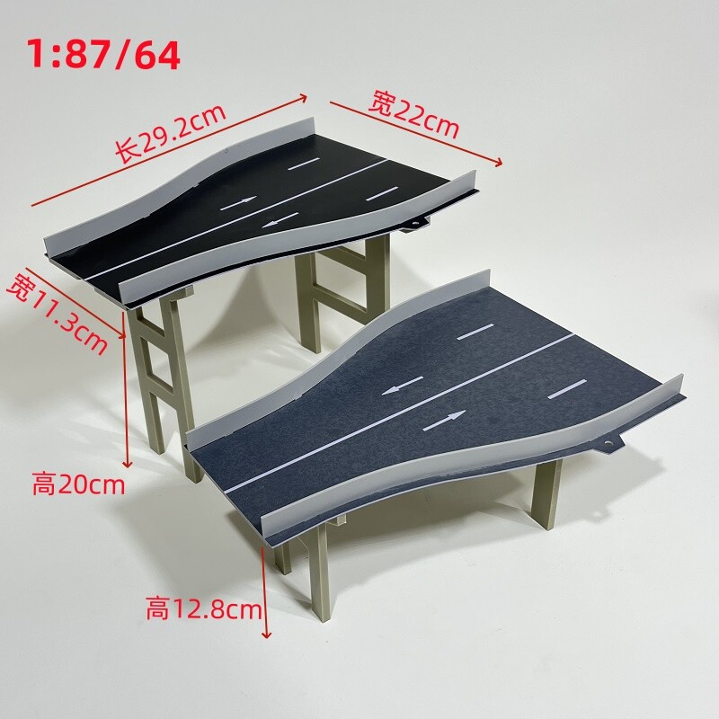 Diorama HO N Scale Highway Viaduct Model City Scene Building Model ...