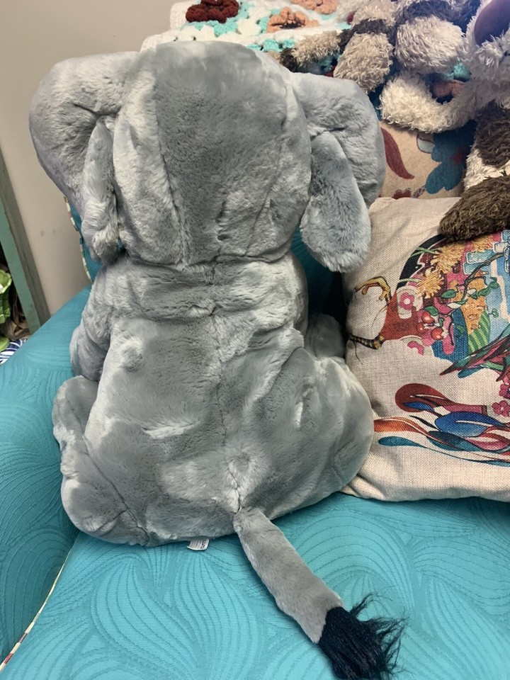 Kelly Toy Jungle Friends Soft Fluffy Elephant Plush Stuffed Animal ...