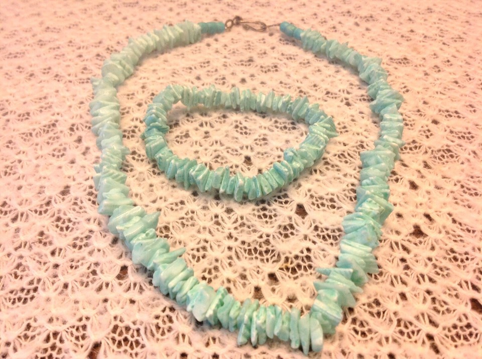 Vintage Pooka Shell Necklace 16” & Anklet or Bracelet Set Island Style ...