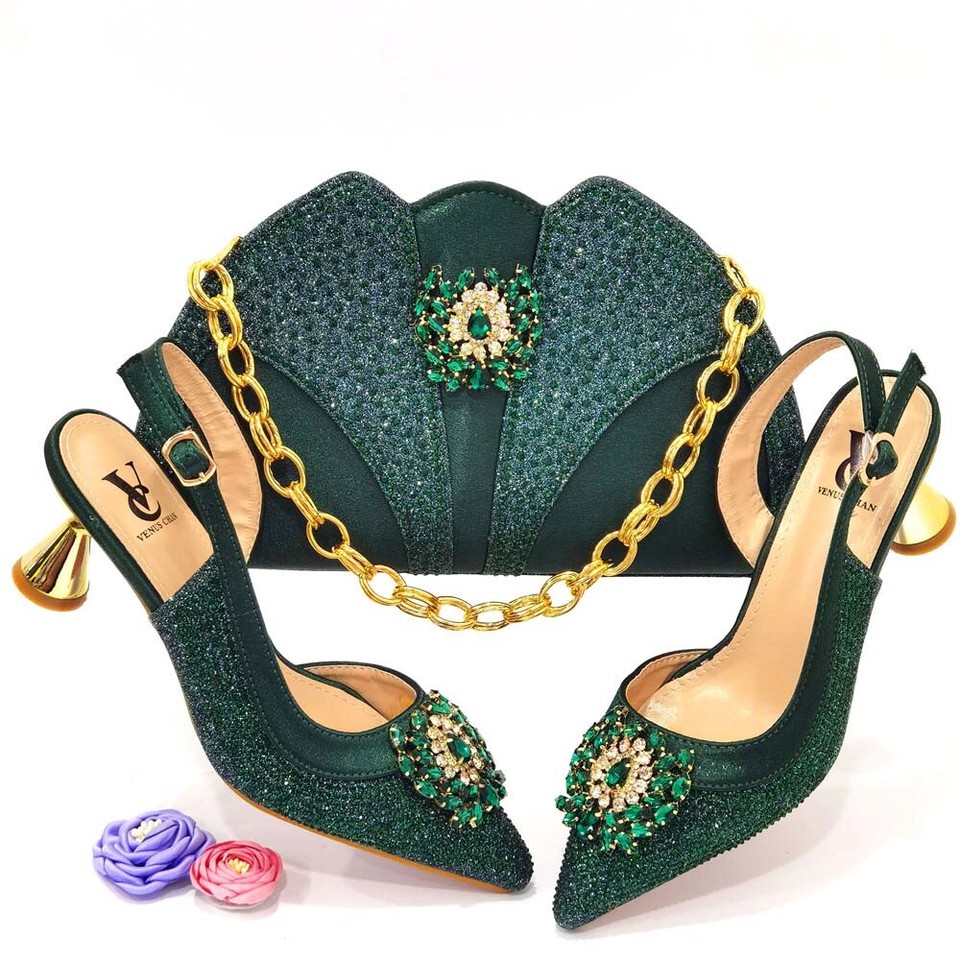 Set Latest Design Italian High Heel Shoes and Bag Matching Bag Shoes ...