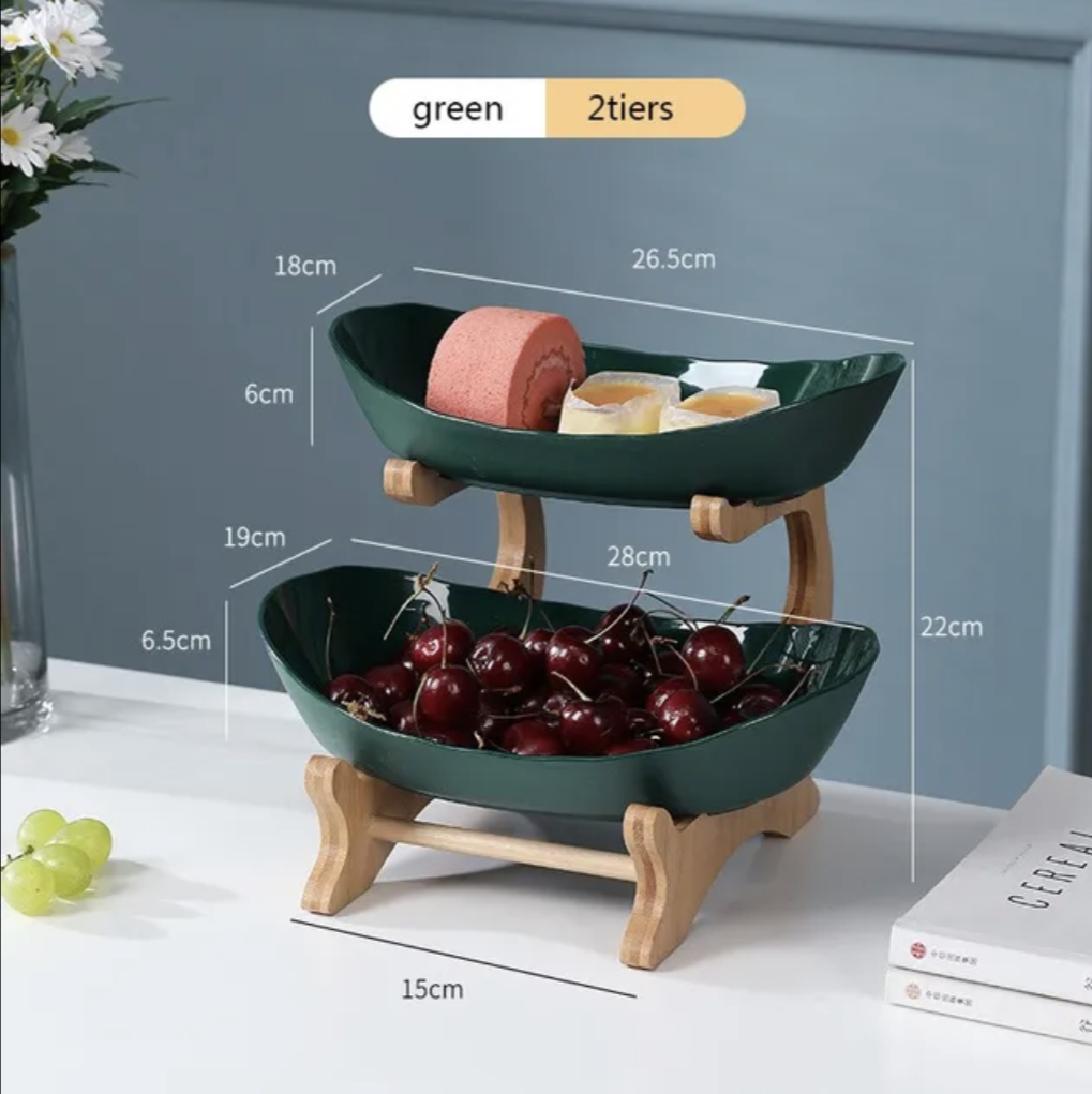 3 Tier Fruit Storage Basket Bowl Holder Vegetable Utility Rack & Dining ...