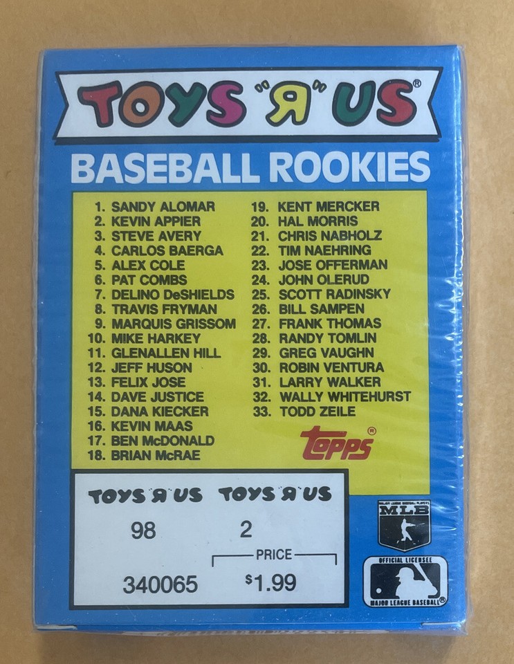 1991 Topps Toys 'R' Us Baseball Rookies Sealed 33 Card Set - Frank ...
