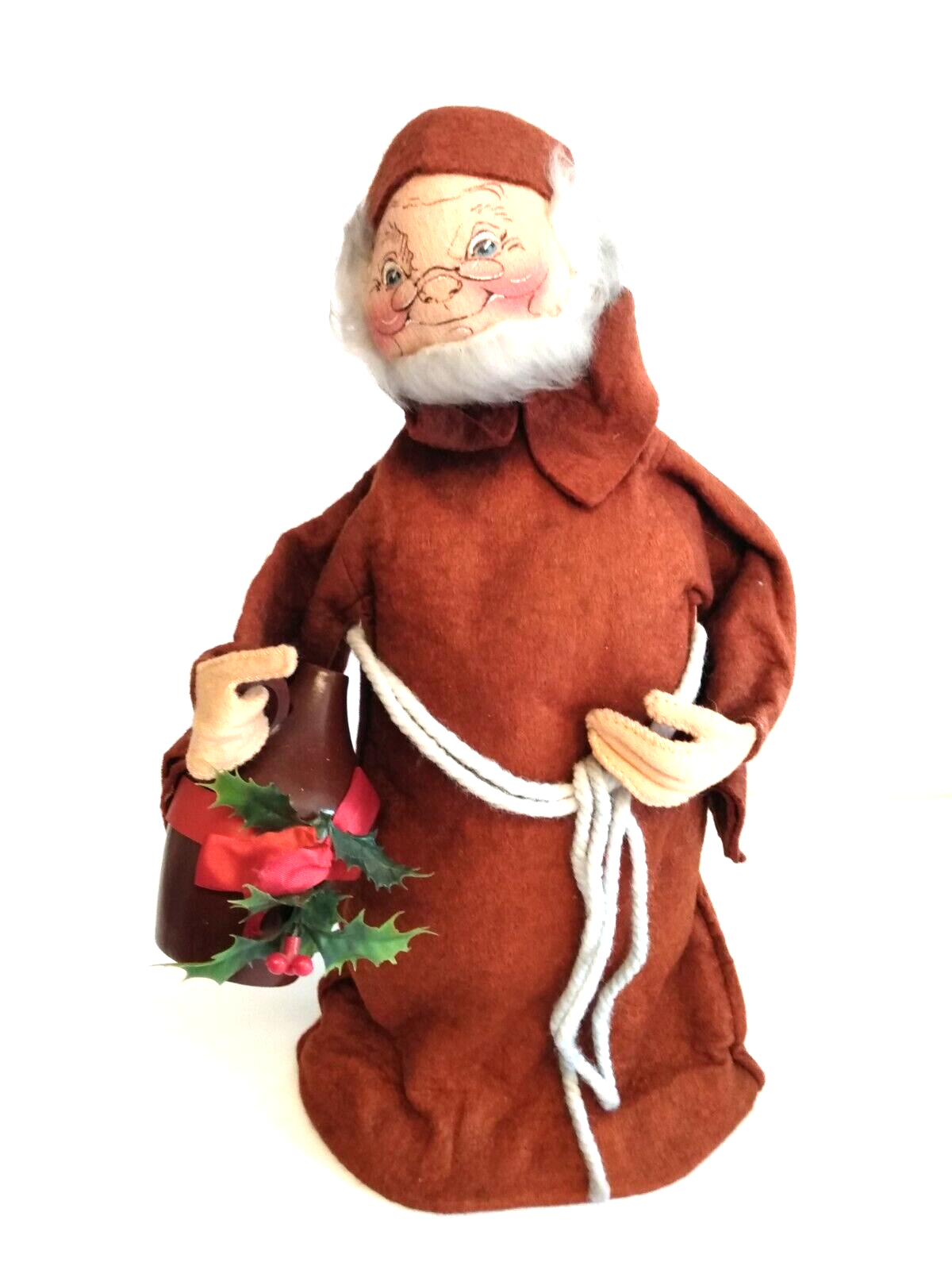 Vintage 1963 Annalee Mobilitee 14" Monk w/ Wine Jug Felt Doll Decor ...