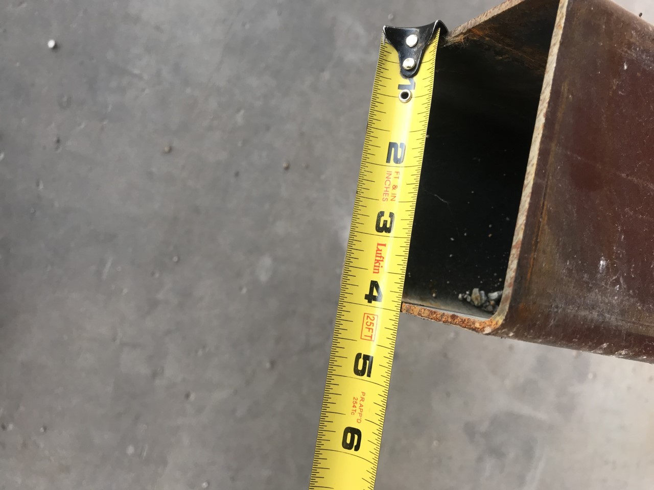 4" X 4" X 36" Steel Square Tube 11ga Tubing Wall Steel Brace Support ...