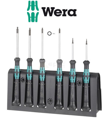 Wera HEX/ALLEN Kraftform Micro Precision Screwdriver Set 0.9mm-3mm ...