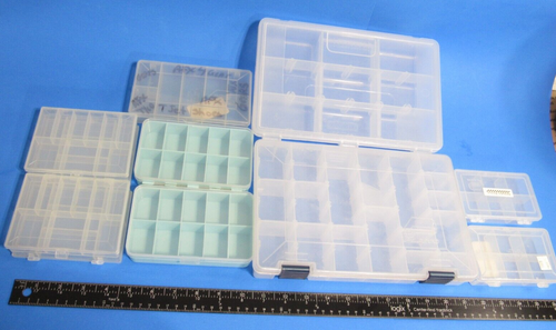 STORAGE BOXES CASES FOR HO SCALE SLOT CAR PARTS USED GOOD SHAPE DIFF ...