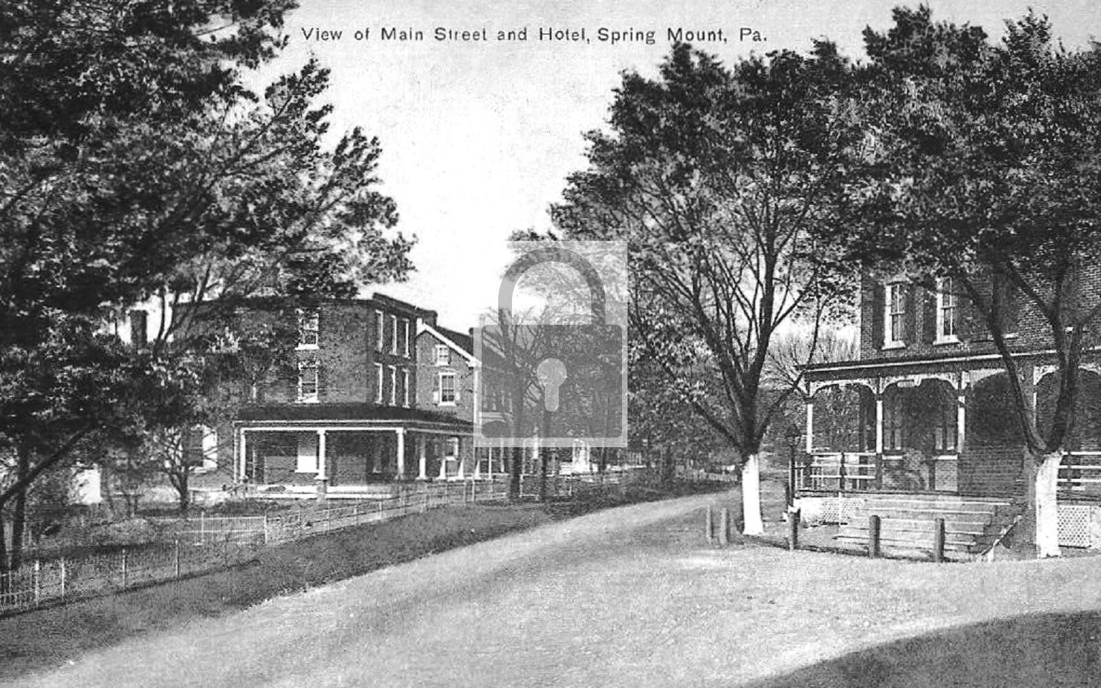 Main Street & Hotel Spring Mount Pennsylvania PA 8x10 Reprint | eBay