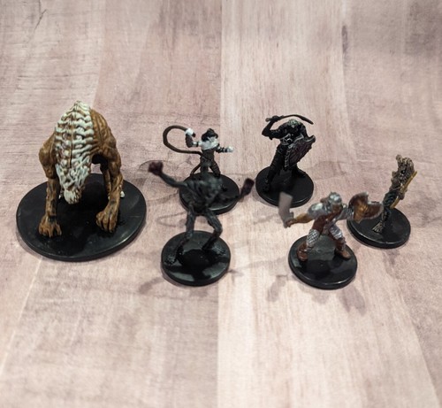 Set of 6 D&D Miniature Night Below mini Dungeons Dragons Lot | eBay