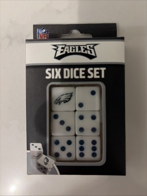 Philadelphia Eagles Gaming Dice Officially Licensed 16 mm. 6 Dice Set ...
