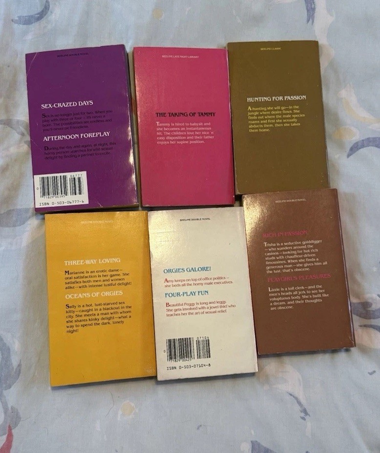Lot of 6 Pulp Fiction Adult Paperback Books Novels Erotica | eBay