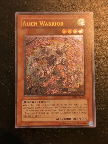 Yu-Gi-Oh! ULTIMATE RARE HOLO CARD ALIEN WARRIOR POTD-EN027 NM/VLP | eBay
