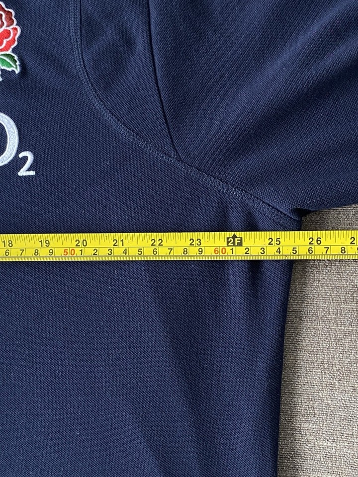 Canterbury of New Zealand England O2 Rugby Polo Shirt Embroidered Size ...