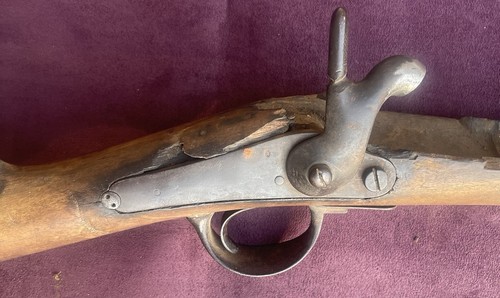 French Belgian US Civil War Musket Percussion Lock Butt Plate Trigger ...
