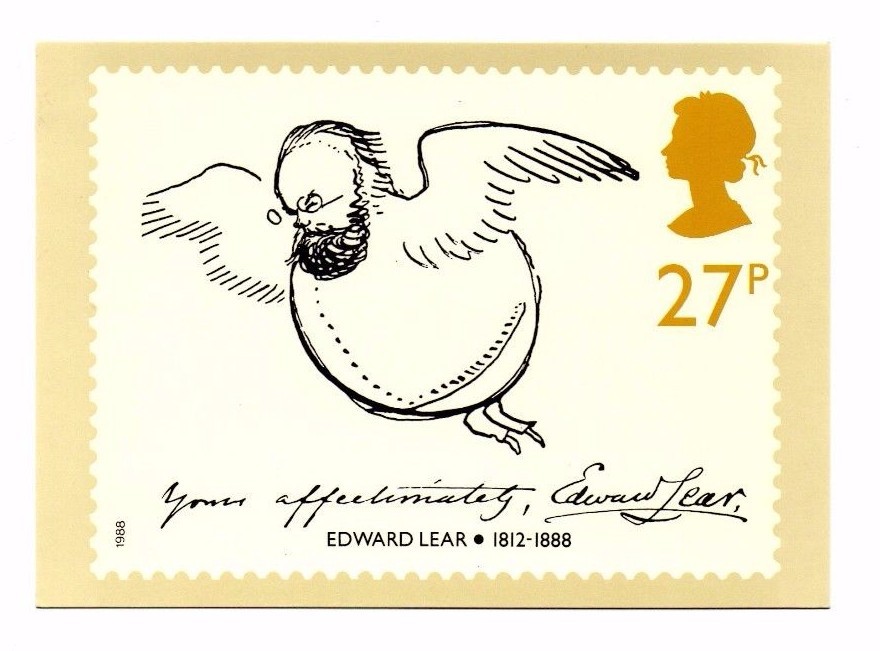 Edward Lear - Self Portrait - Post Office Picture Postcard | eBay UK
