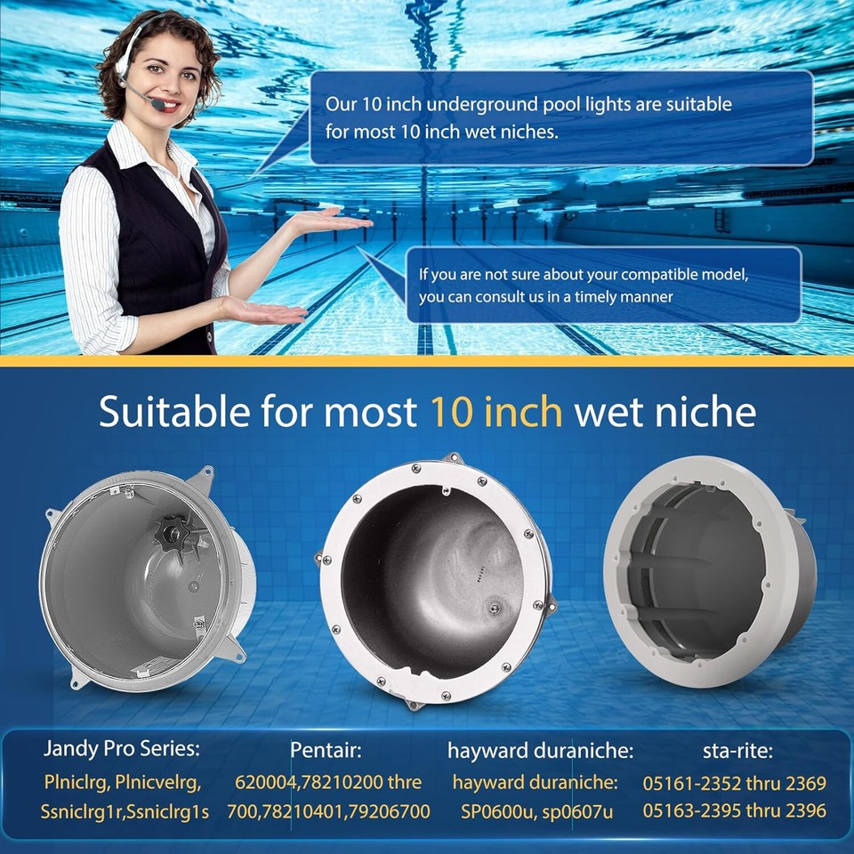 Pomeade 10” RGB LED Pool Light, with Remote, 12V 35W, SH101100 | eBay