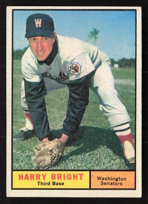 Harry Bright 1961 Topps #447 Washington Senators VG-EX | eBay