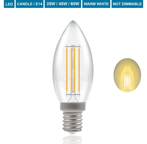 SES Small Edison Screw Cap E14 25W 40W 60W Candle Bulbs Lamps Warm ...