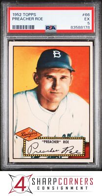 1952 TOPPS #66 PREACHER ROE DODGERS PSA 5 SET BREAK | eBay