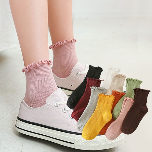 New Women Girls Ankle Fancy Retro Cotton Ruffle Frilly Loose Fashion ...