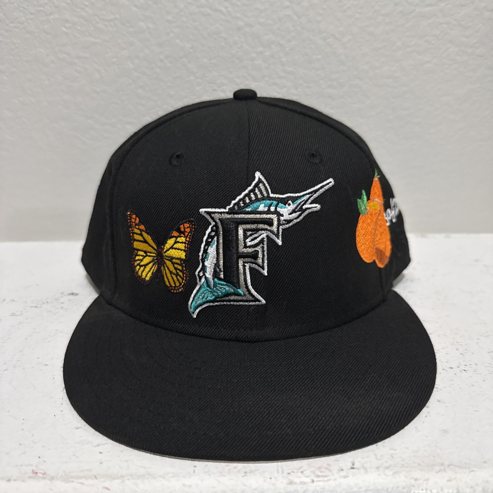 Lord Fubu EWDIL Black Fitted Hat Florida Marlins New … - Gem