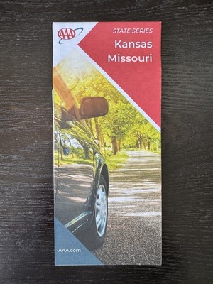 The Map of Kansas and Missouri - AAA Road Map-State Series-2023 | eBay