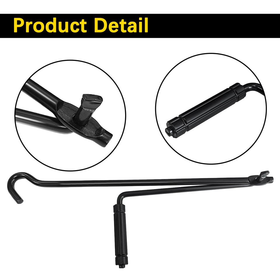 Car Scissor Crank Folding Jack Lever Handle Lift Rod Tire Wheel Lug ...