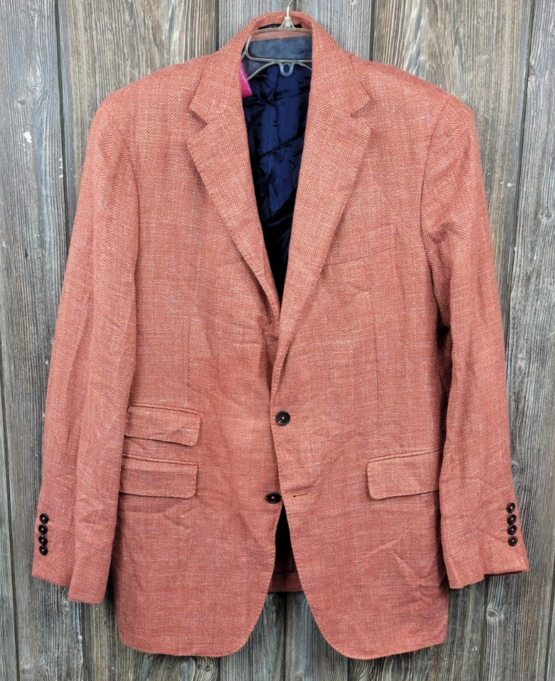 Sid Mashburn Kincaid No.2 Sport Coat Wool Linen Silk Rusty Coral Size ...