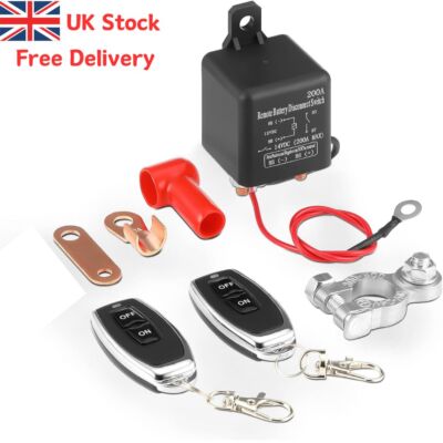 Wireless Remote Car Battery Disconnect Relay Master Kill Cut-off Switch ...