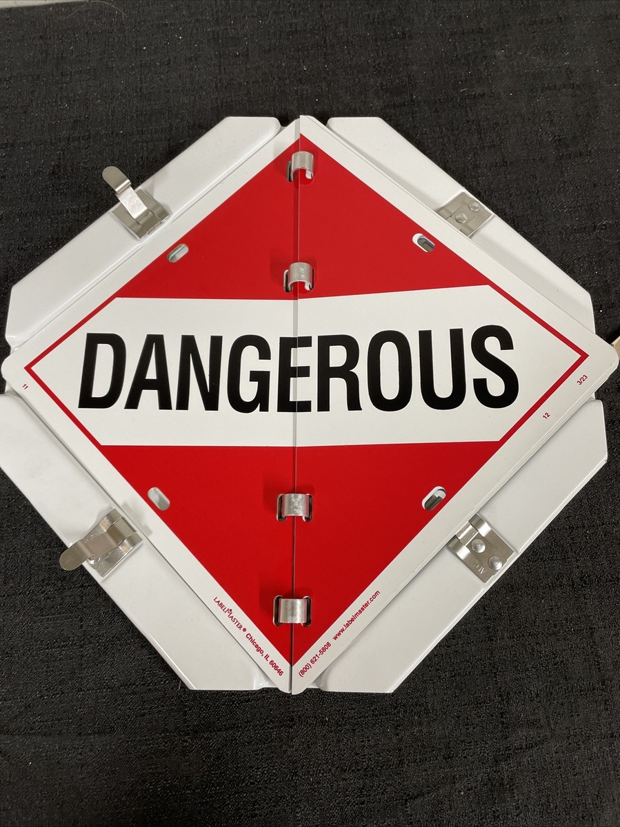 Aluminum Flip Placard For Tankers Labelmaster Hazmat Flip Placard - 3 ...