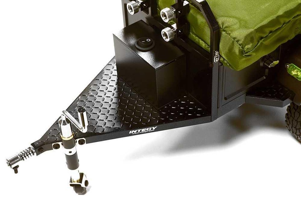 Alloy Realistic Model Camping Trailer w/Roof Top Tent for 1/10 RC ...