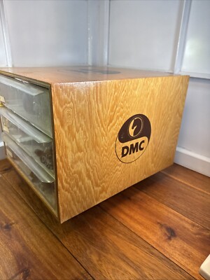 Vintage DMC Thread Floss Wooden Wood 3 Drawer Box Embroidery Storage ...